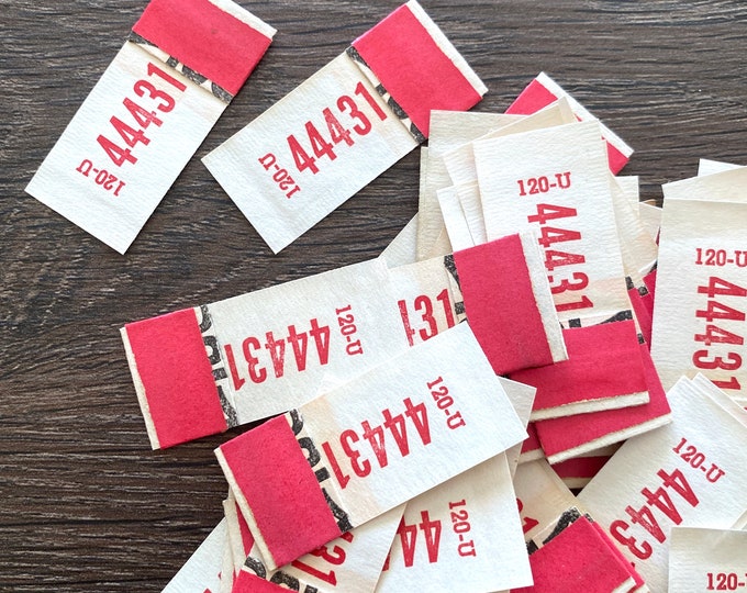 Vintage Bingo Pull Tabs - Set of 20 - Junk Journal, Vintage Ephemera ...