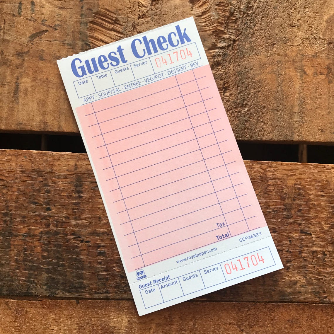 Pink Guest Checks Set of 25 Junk Journal Paper Journal | Etsy