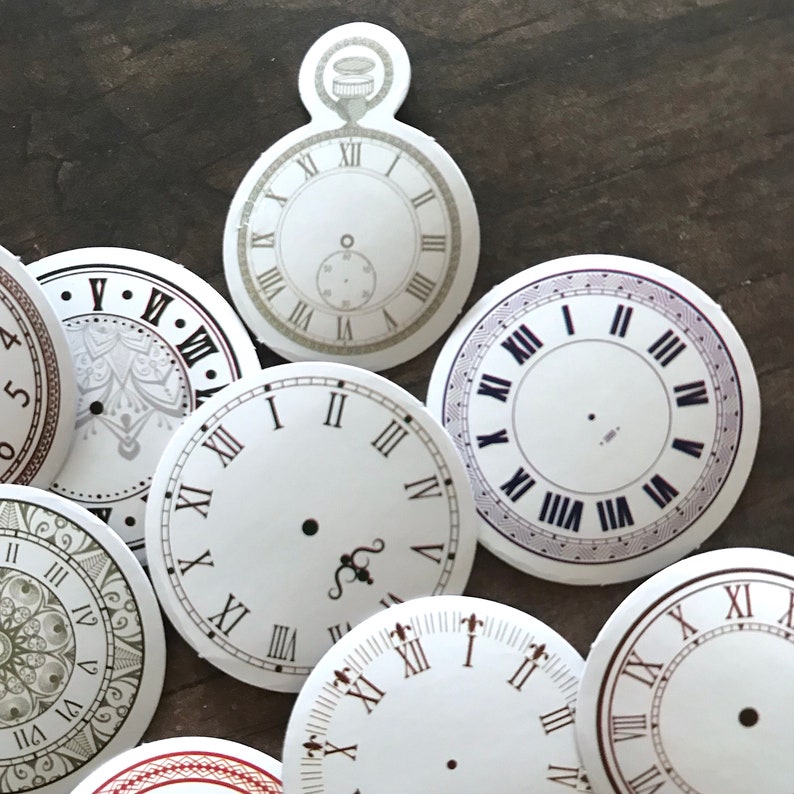 Clock Stickers Set of 45 Clock Face Dials Junk Journal - Etsy