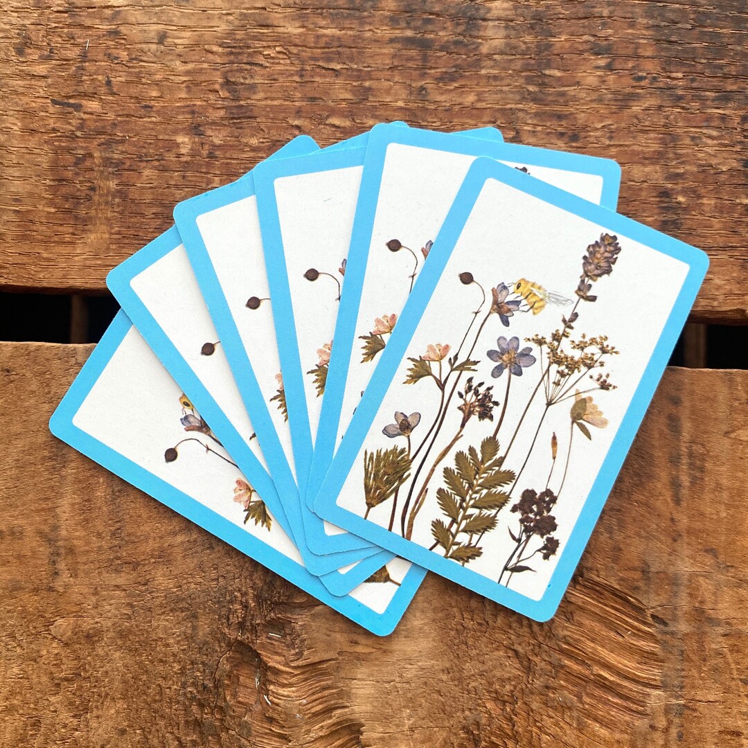 Vintage Flowers in Nature Playing Cards - Set of 6 - Etsy