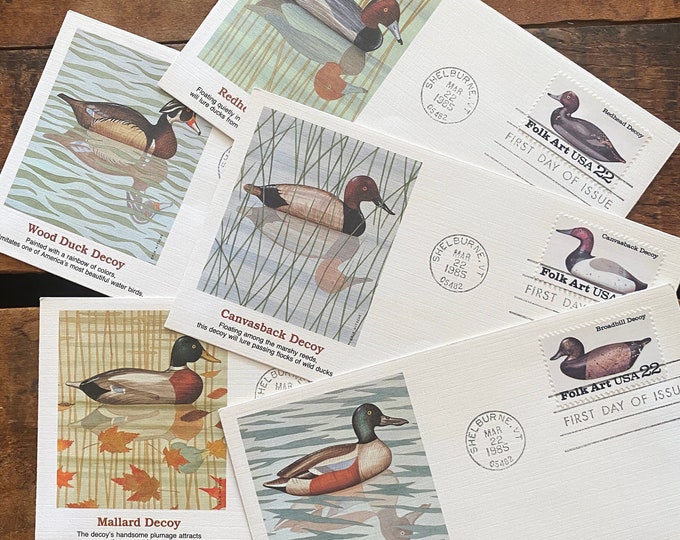 Vintage Envelopes - Set of 5 - Duck Ephemera, Folk Art, Paper Ephemera ...