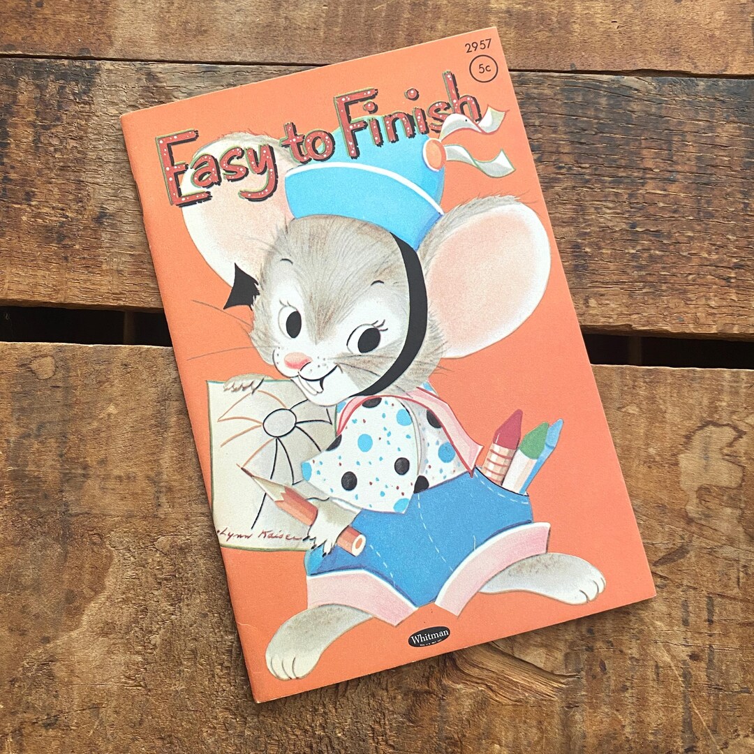 Vintage Unused Whitman Activity Book - Easy to Finish - Children's ...