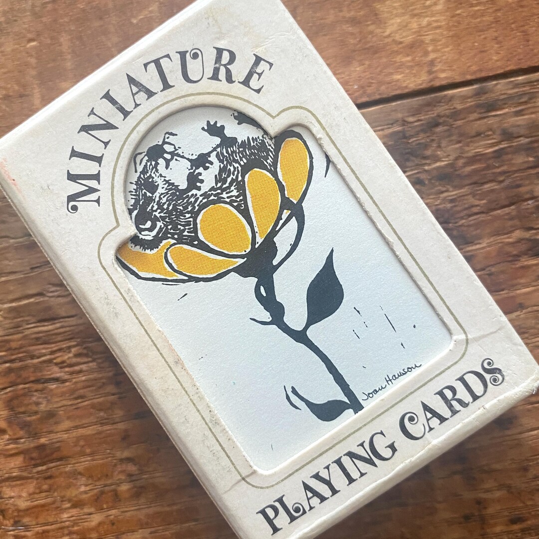 Vintage Mouse and Flower Miniature Playing Card Deck - Full Deck - Junk ...