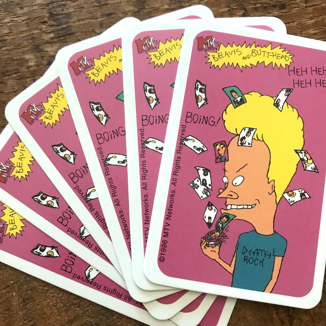 90s Playing Cards - MTV Cards, Beavis and Butthead, Junk Journal Cards ...
