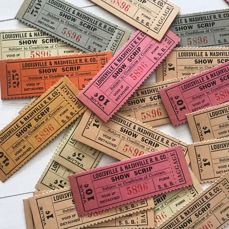 Vintage Railroad Tickets Set of 23 Vintage Tickets | Etsy