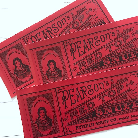 Vintage Pearson's Snuff Labels Set of 5 Vintage | Etsy