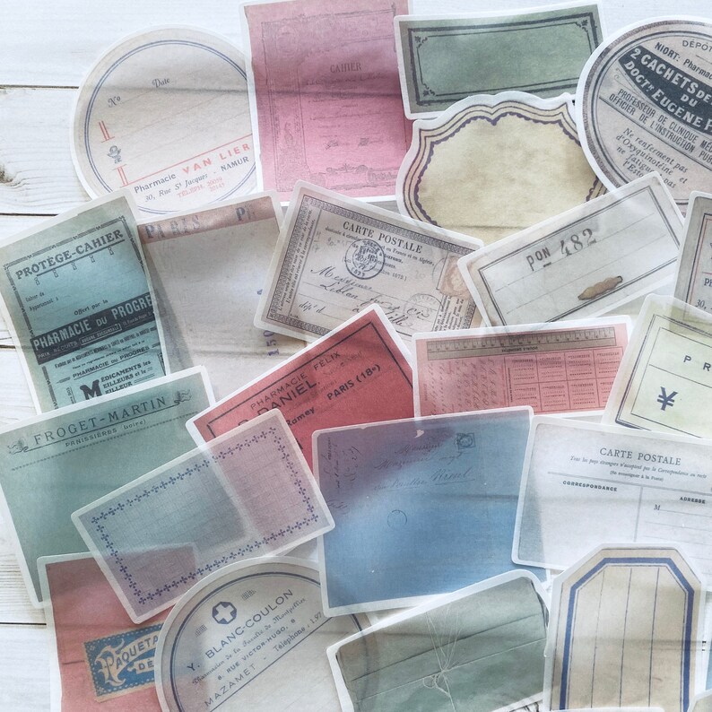 Label and Tag Stickers Set of 40 Label Ephemera Junk - Etsy