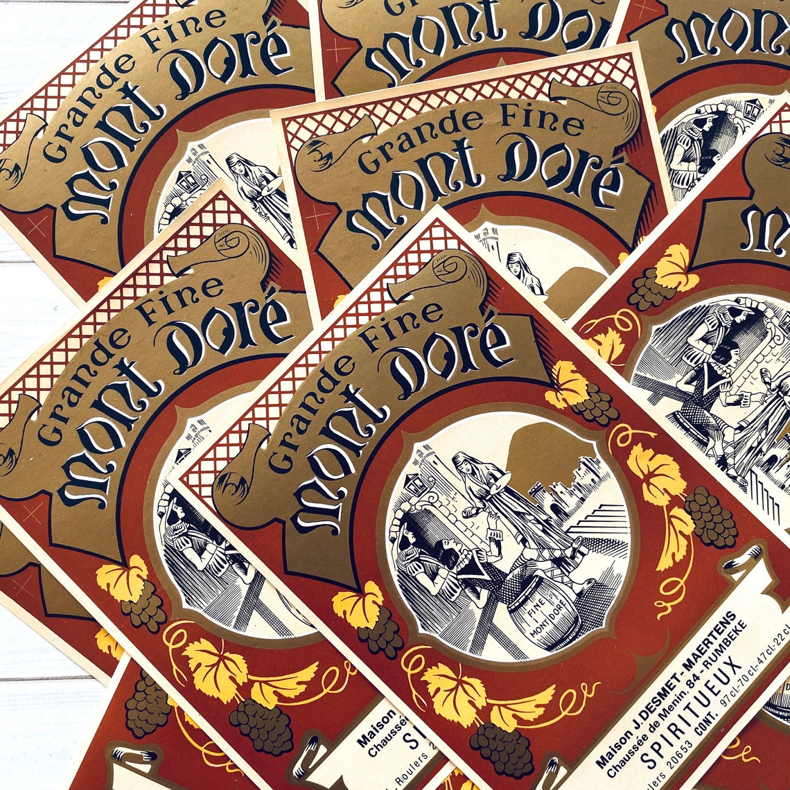 Vintage French Labels Set of 5 Vintage Labels NOS Labels | Etsy