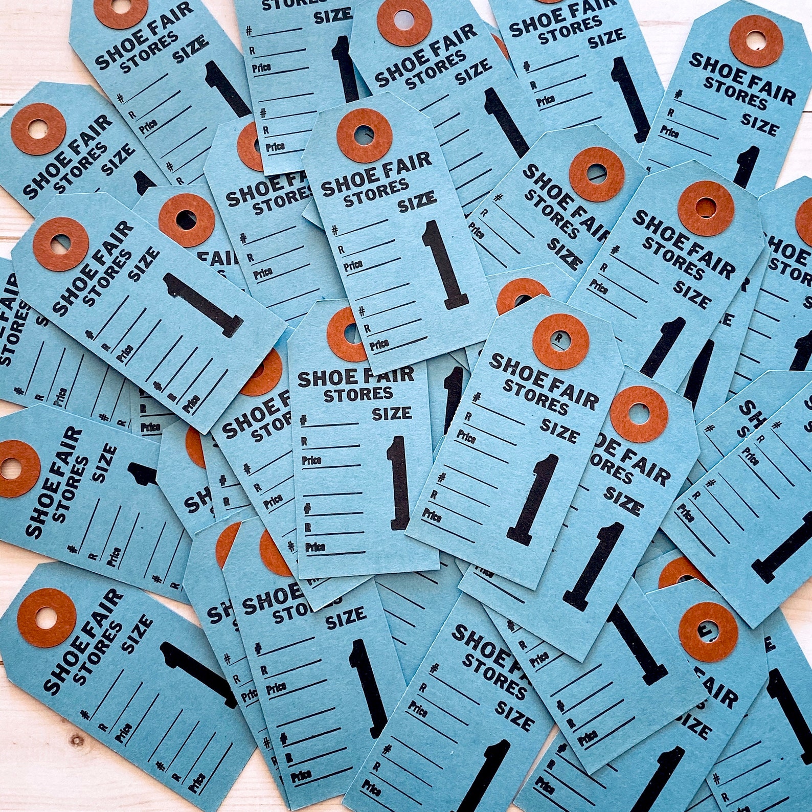 Vintage Paper Tags - Set of 10 - Vintage Tags, Shoe Price Tags, Paper ...
