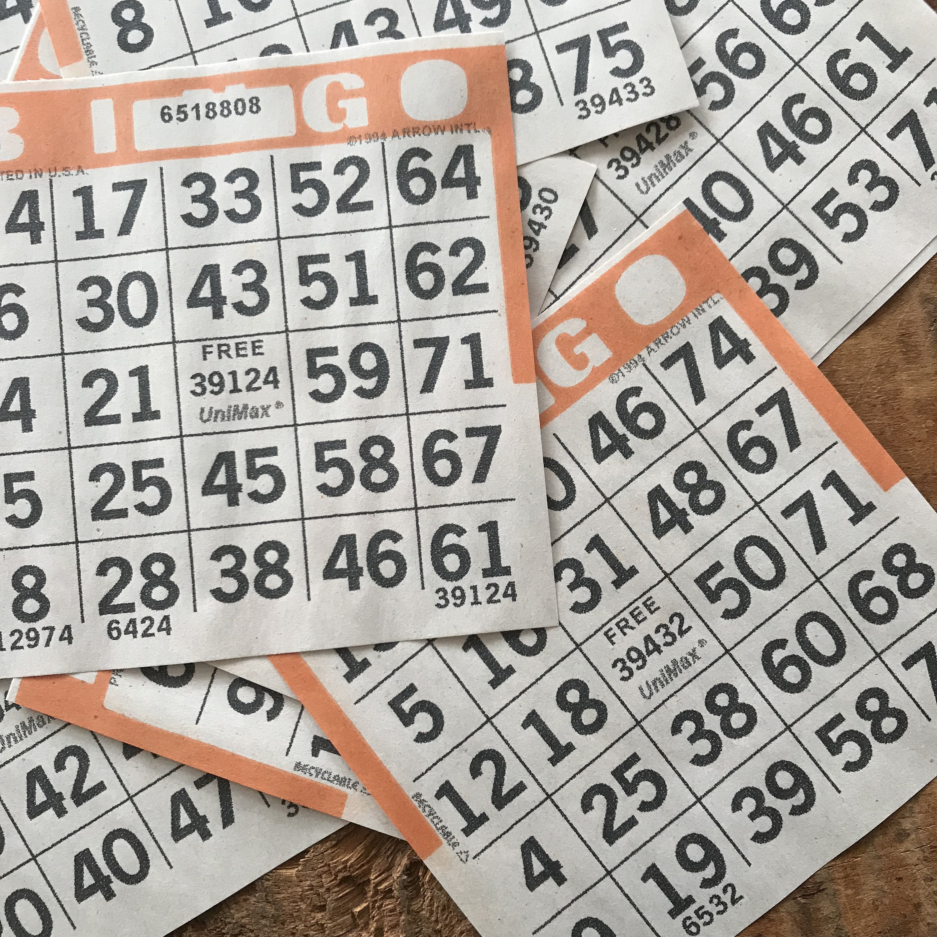 Orange Bingo Cards Set of 20 Bingo Sheets Junk Journal | Etsy