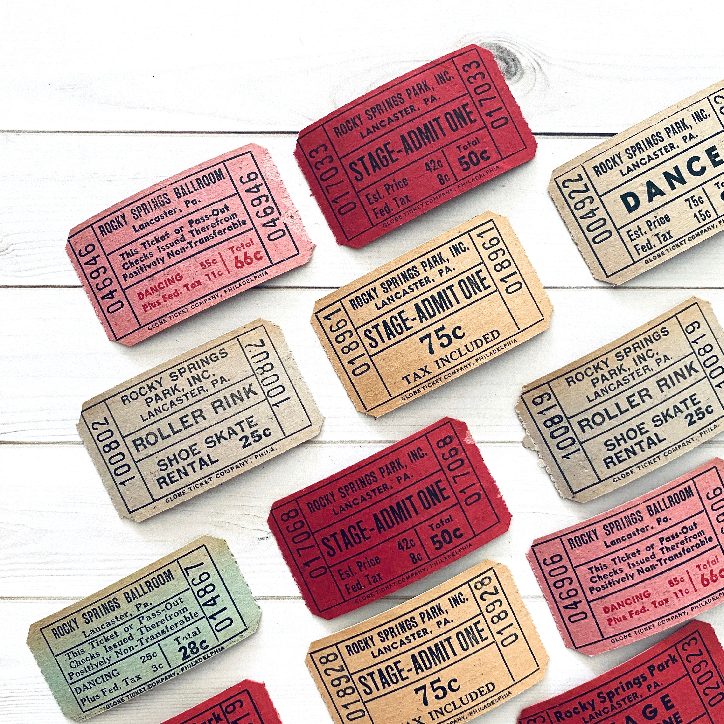 Vintage Tickets - 23 Tickets - Vintage Stage Tickets, Dance Theater ...