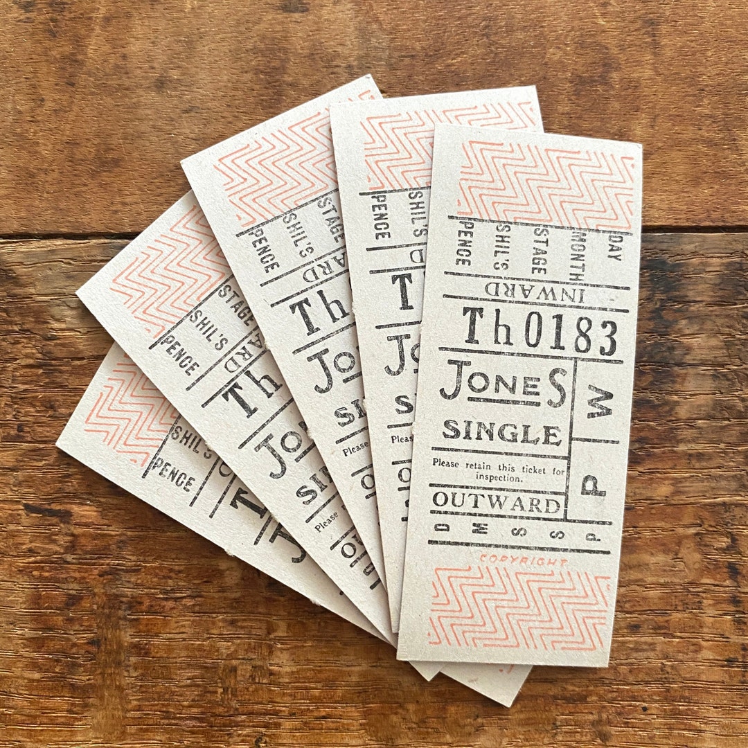 Vintage British Bus Tickets - Set of 5 - Paper Ephemera, Junk Journal ...