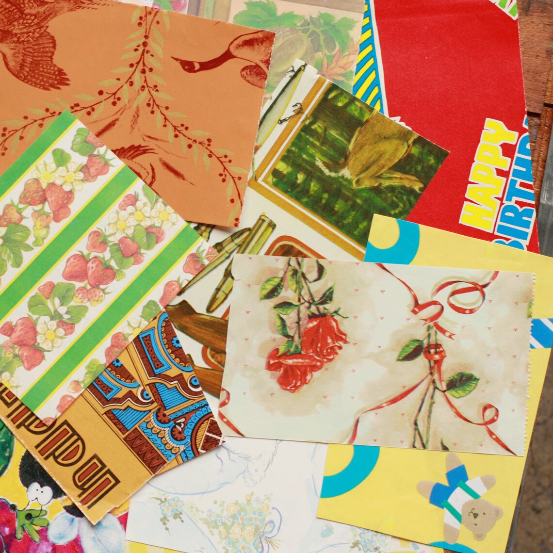 Vintage Gift Wrap Paper Pack - 50 Pieces - Collage, Vintage Paper ...
