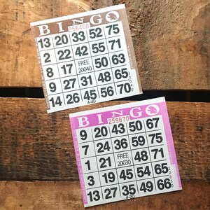 Paper Bingo Cards - Set of 60 - Bingo Sheets, Junk Journal Paper, Junk ...