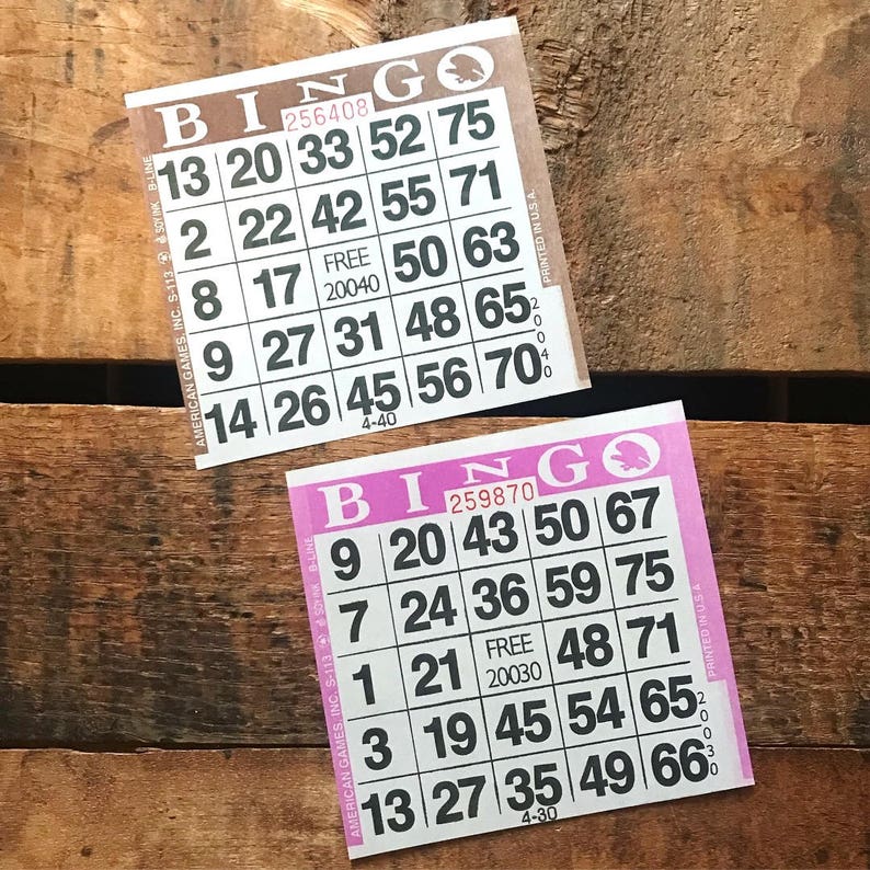Paper Bingo Cards Set of 60 Bingo Sheets Junk Journal - Etsy