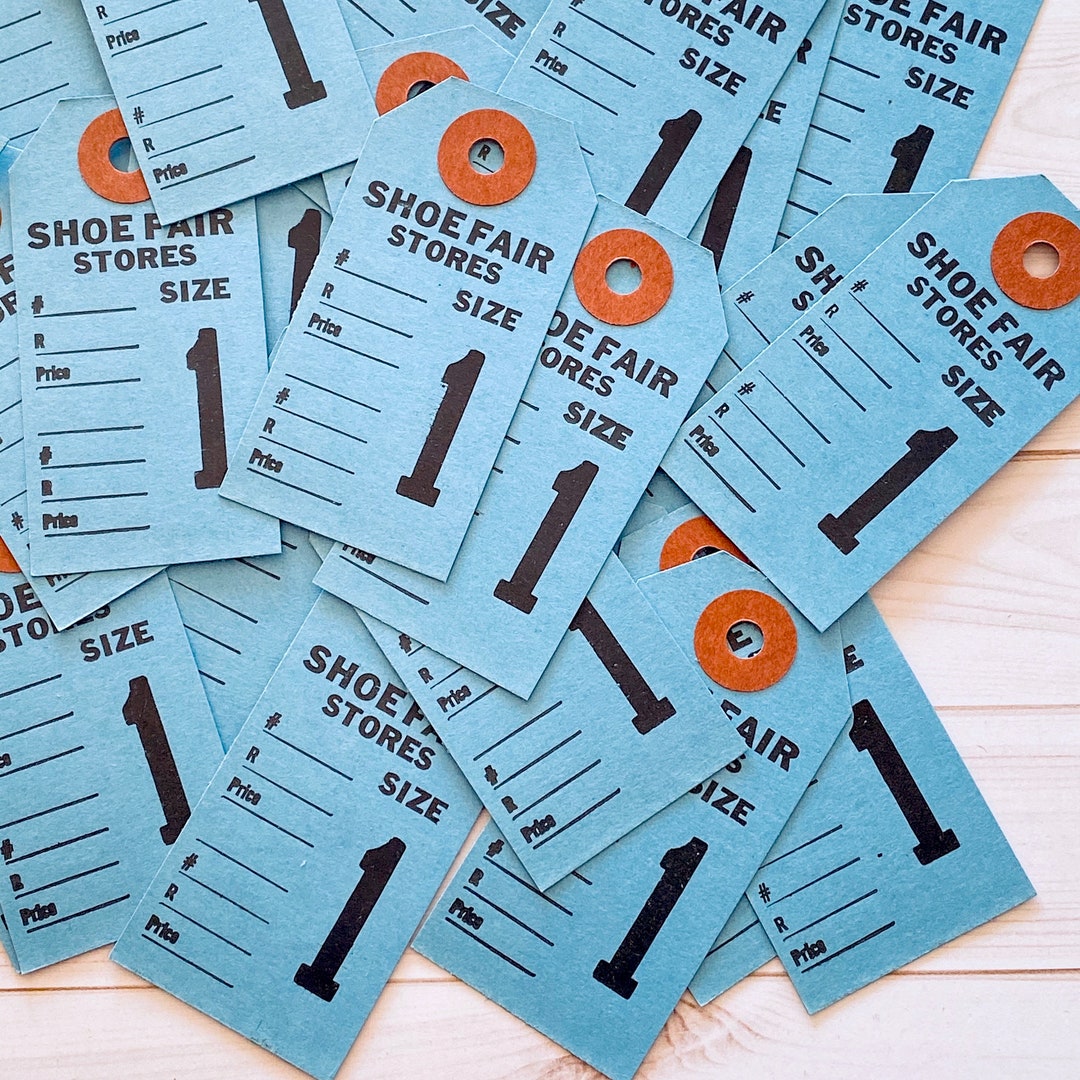 Vintage Paper Tags - Set of 10 - Vintage Tags, Shoe Price Tags, Paper ...