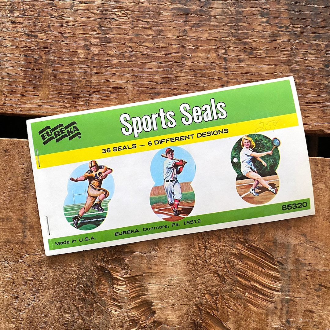 Vintage Eureka Sports Seals Book of 36 Seals Old Labels, Paper Ephemera ...