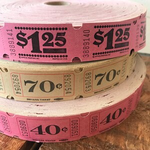 Vintage Tickets - Set of 36 - Vintage Carnival Tickets, Vintage Paper ...