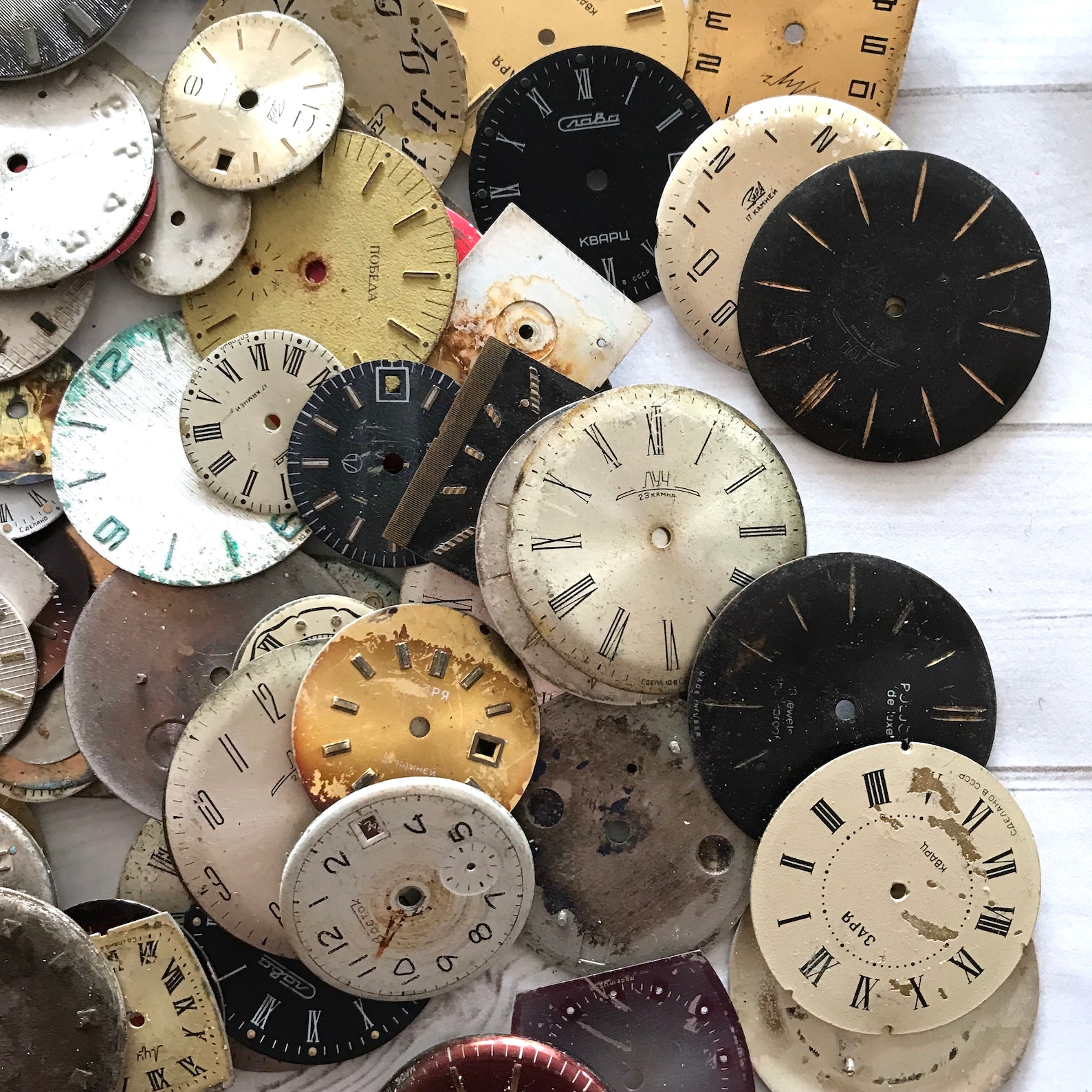 Vintage Watch Face Dials Set of 20 Old Watch Parts Junk | Etsy