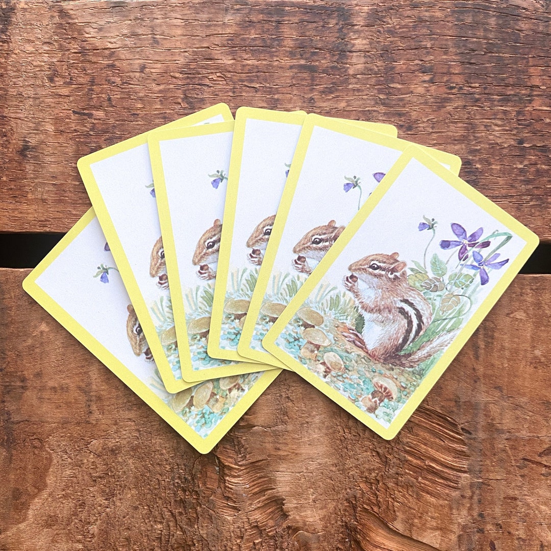 Vintage Chipmunk Playing Cards - Set of 6 - Paper Ephemera, Junk ...