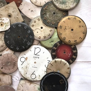 Vintage Watch Face Dials - Set of 20 - Old Watch Parts, Junk Journal ...
