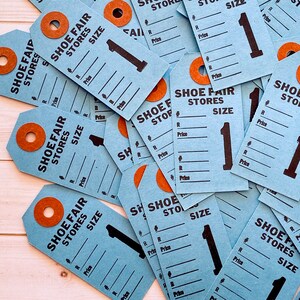 Vintage Paper Tags - Set of 10 - Vintage Tags, Shoe Price Tags, Paper ...