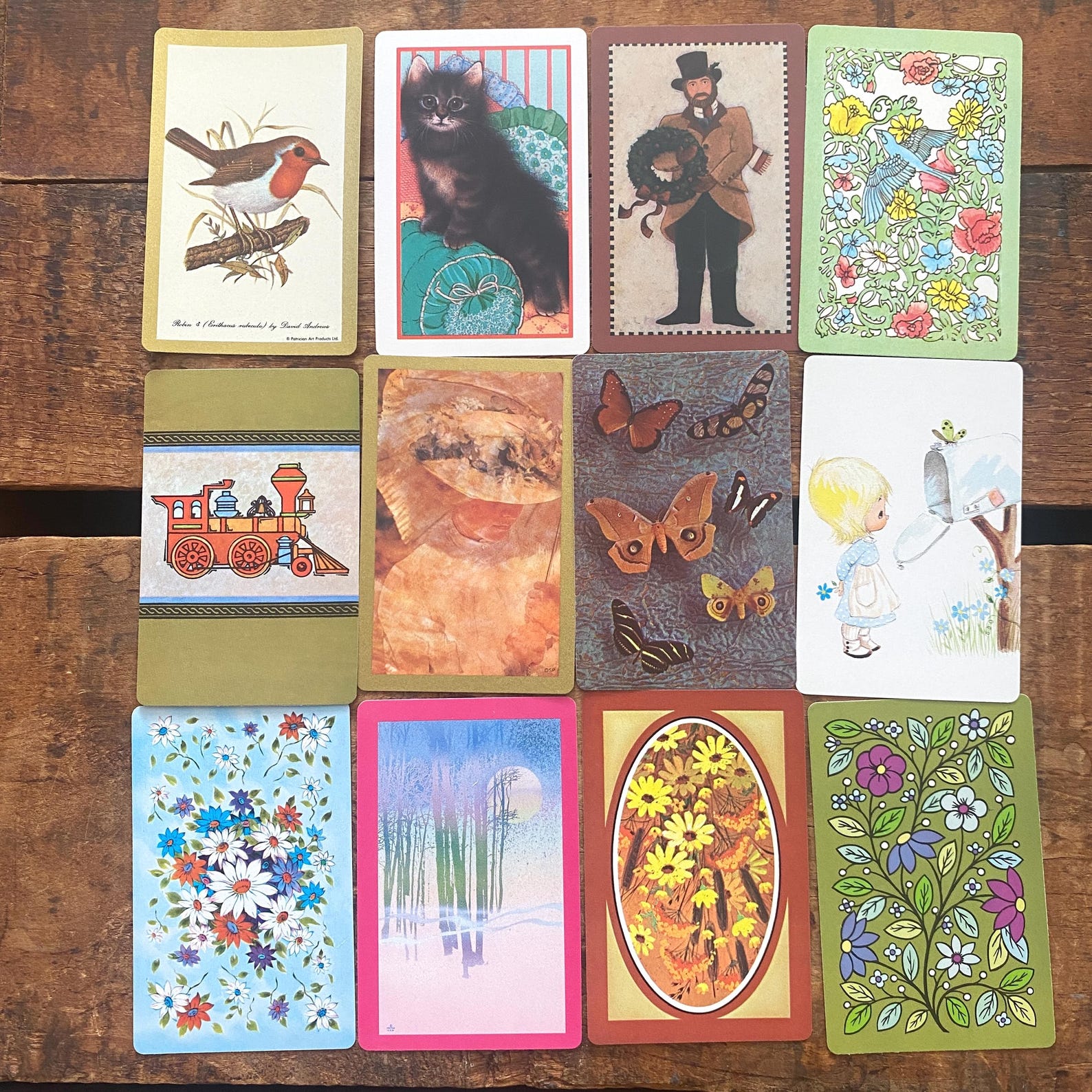 Vintage Playing Cards - Playable Full Deck, Set of 52 - Children Cards ...