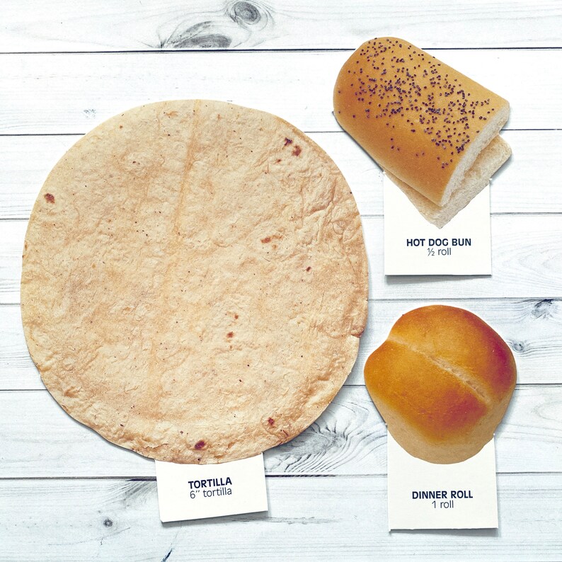 Vintage 1990s Bread Die Cut - Select Option - School Dietary Flash Card ...