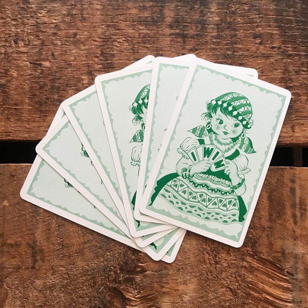 Halloween Gypsy Playing Cards Set of 6 Vintage Cards, Junk Journal ...