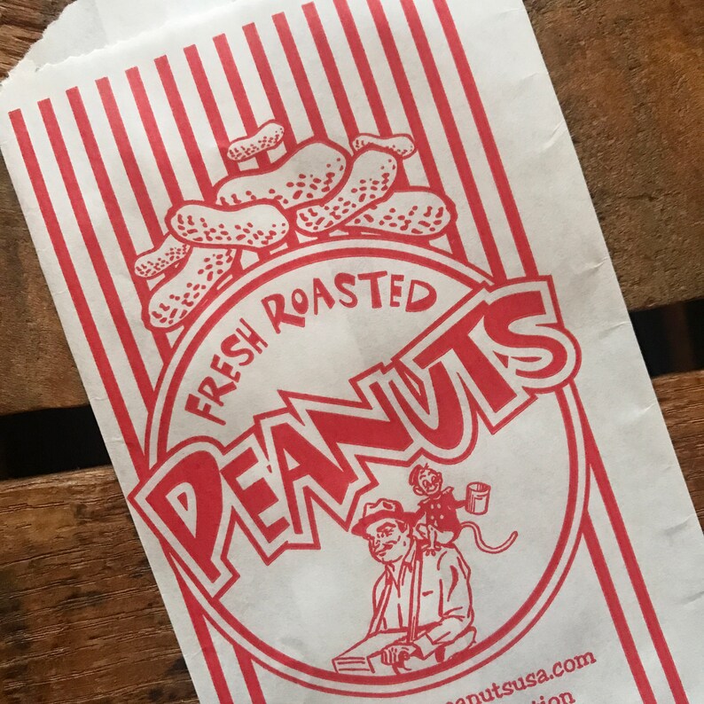 Peanut Bags - Set of 10 - Paper Bag, Treat Bag, Merchandise Bags ...