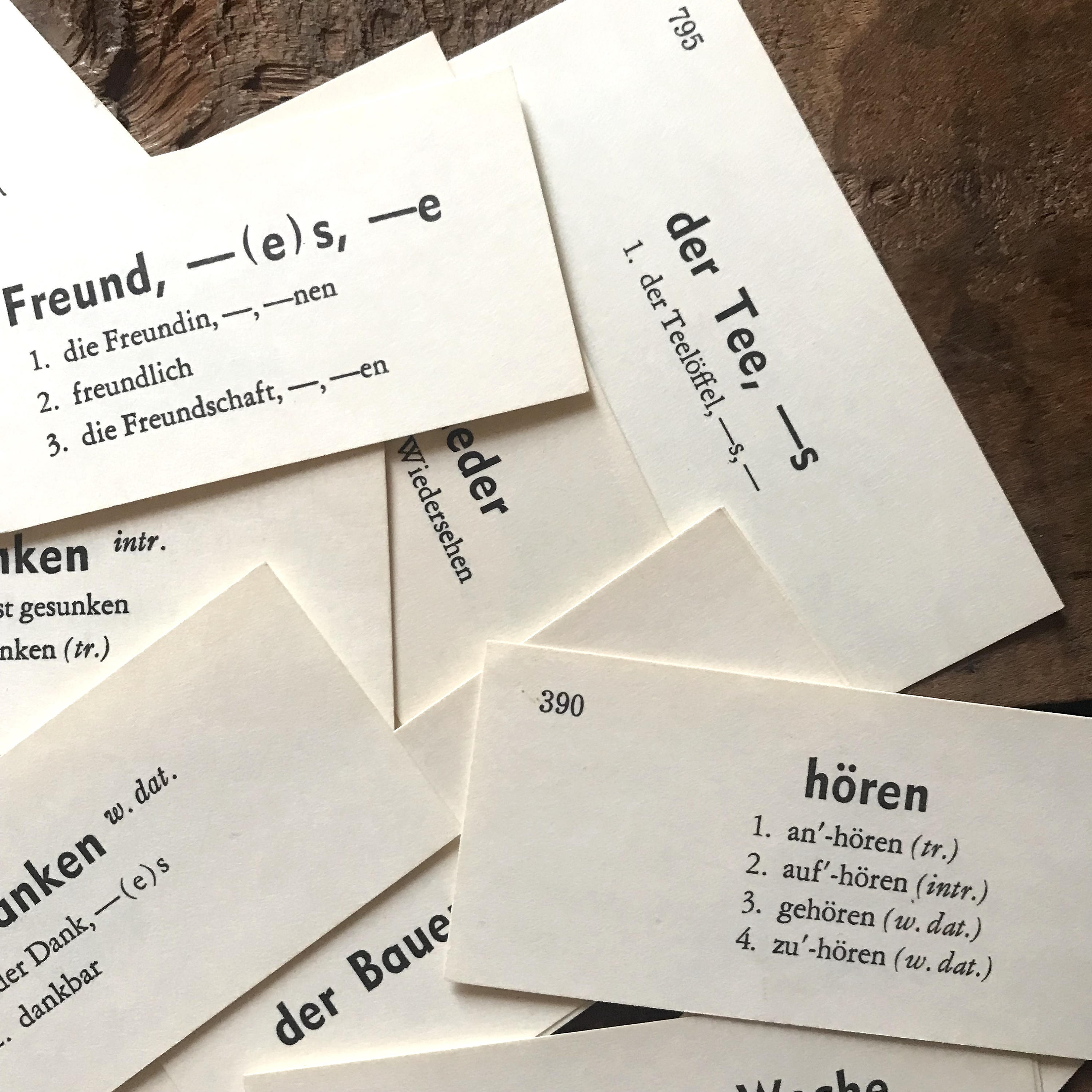Vintage German Vocabulary Cards Random Set of 25 Junk - Etsy