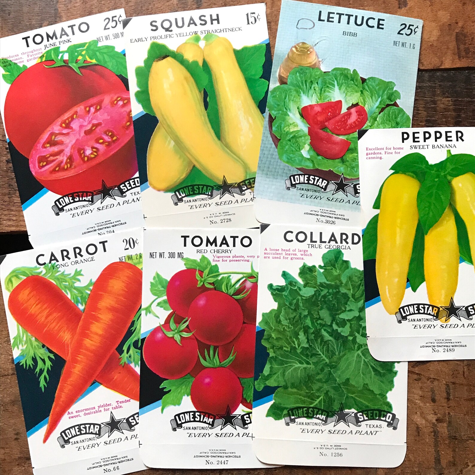 Vintage Vegetable Seed Packets EMPTY - Random Set of 5 - Vintage ...