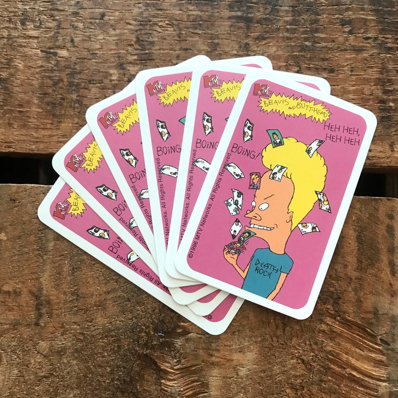 90s Playing Cards MTV Cards Beavis and Butthead Junk - Etsy
