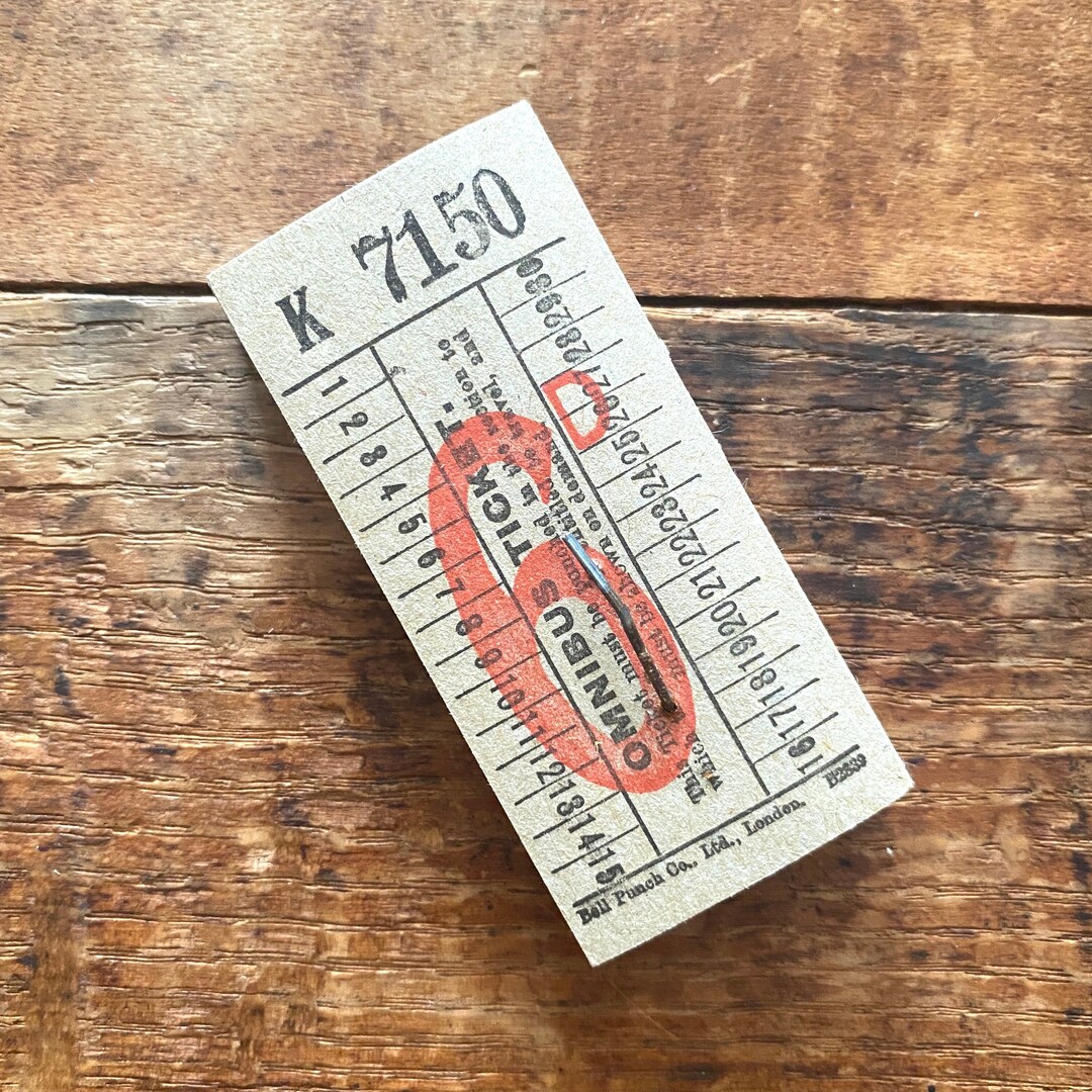 Vintage Bus Ticket Book - Unused, 50 Tickets - Paper Ephemera, British ...