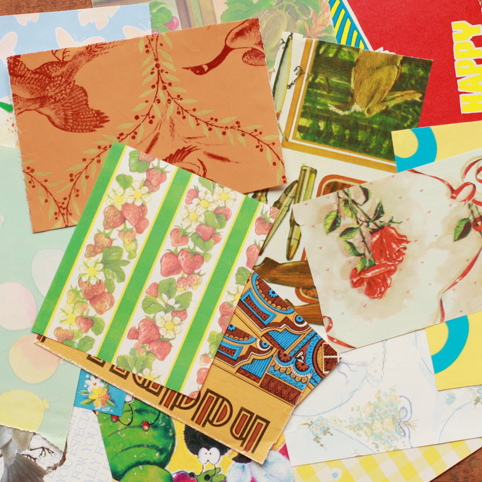 Vintage Gift Wrap Paper Pack 50 Pieces Collage Vintage - Etsy