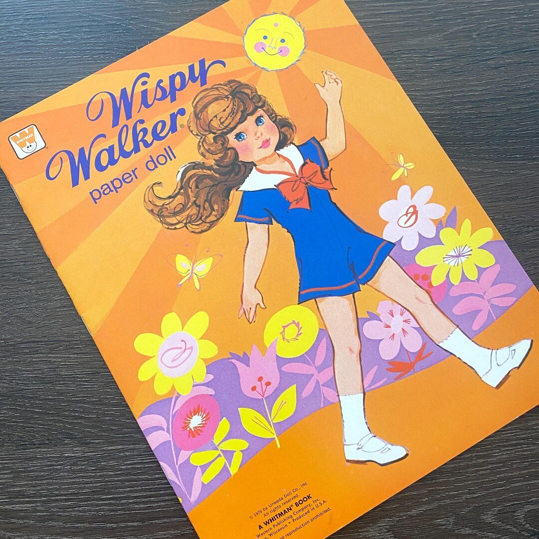 Vintage Unused Wispy Walker Paper Doll Book - Uncut 70s Whitman ...