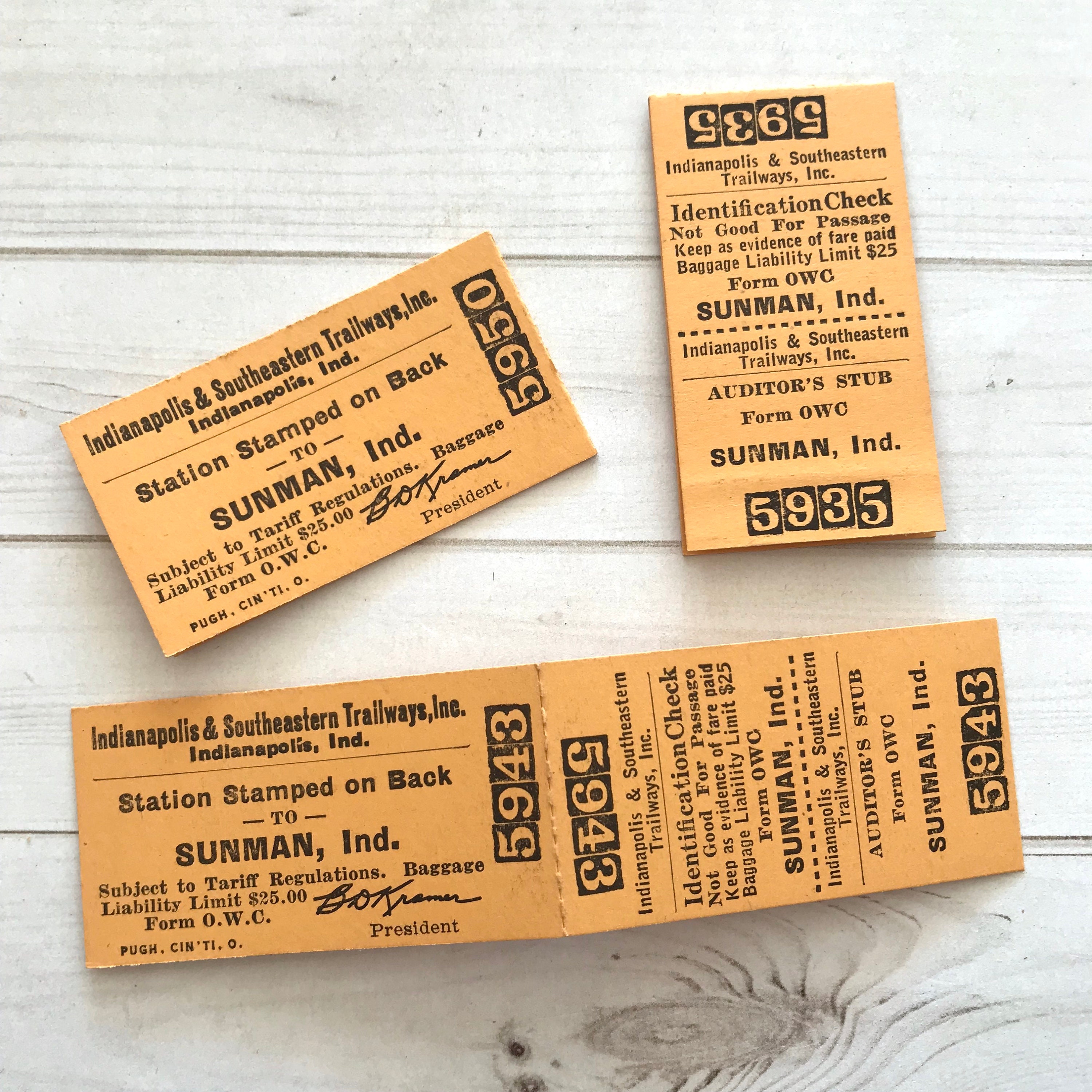 Vintage Railroad Tickets Set of 5 Vintage Tickets Vintage | Etsy