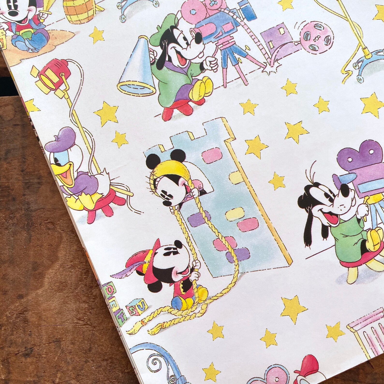 Vintage Mickey Mouse Gift Wrap - 1 Sheet - Vintage Wrapping Paper ...