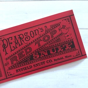 Vintage Pearson's Snuff Labels - Set of 5 - Vintage Labels, NOS Labels ...