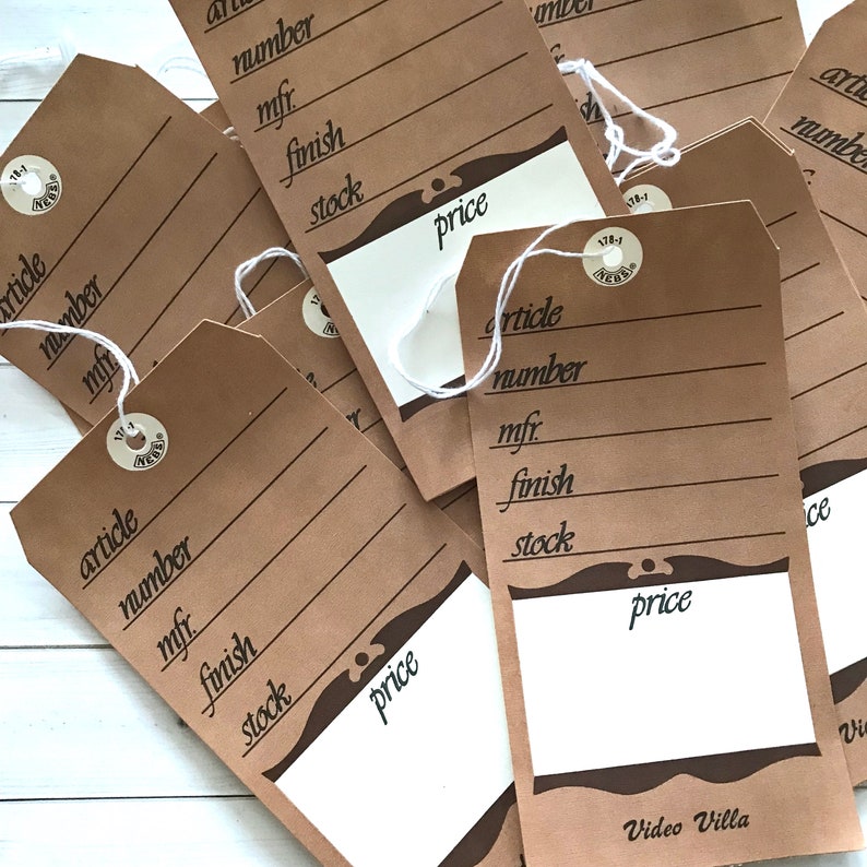 Vintage Paper Tags - Set of 10 - Vintage Paper Ephemera, Junk Journal ...