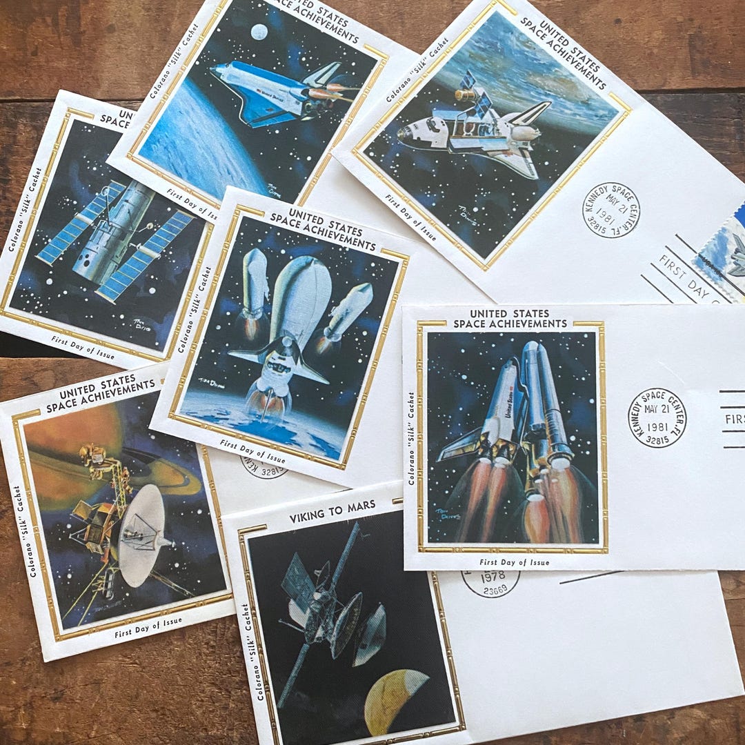 Vintage 1981 First Day of Issue Space Envelopes - Set of 7 - Paper ...