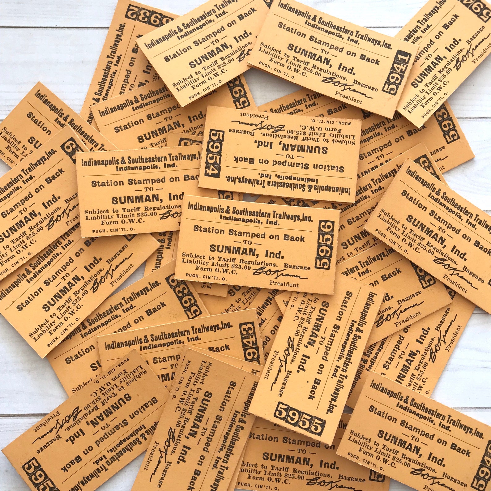 Vintage Railroad Tickets Set of 5 Vintage Tickets Vintage | Etsy