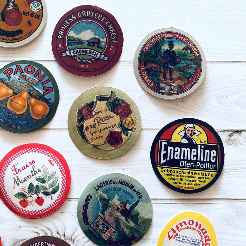 Food Stickers Set of 39 Food Labels Junk Journal Paper | Etsy