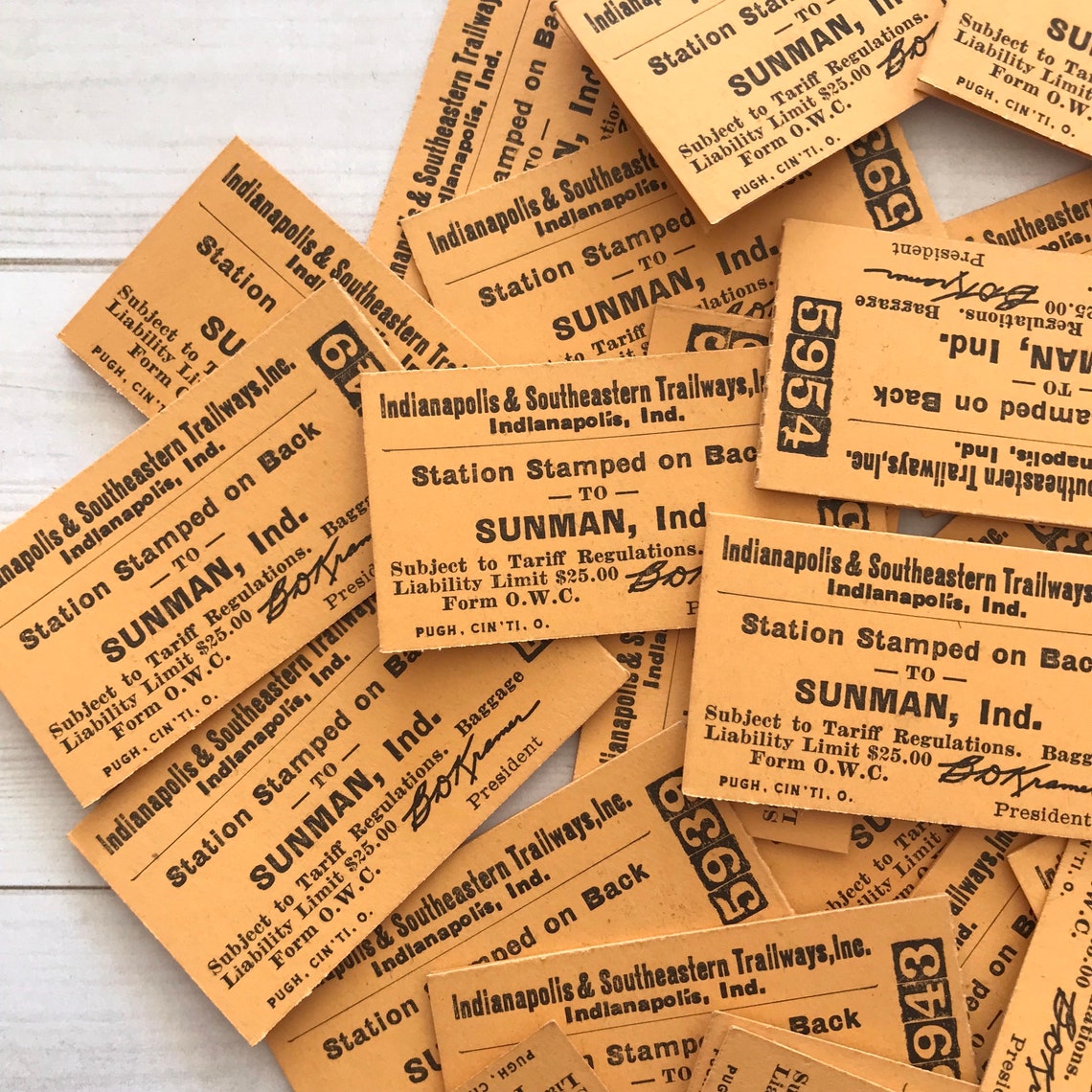 Vintage Railroad Tickets Set of 5 Vintage Tickets Vintage | Etsy