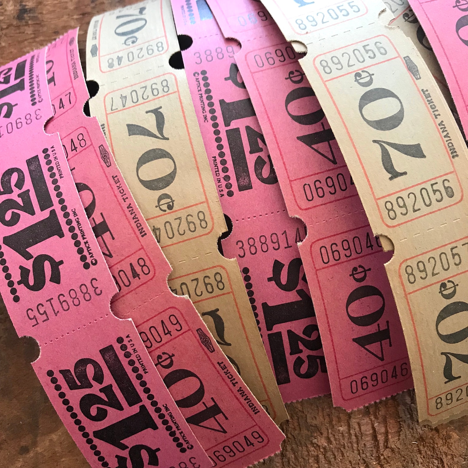 Vintage Tickets Set of 36 Vintage Carnival Tickets - Etsy