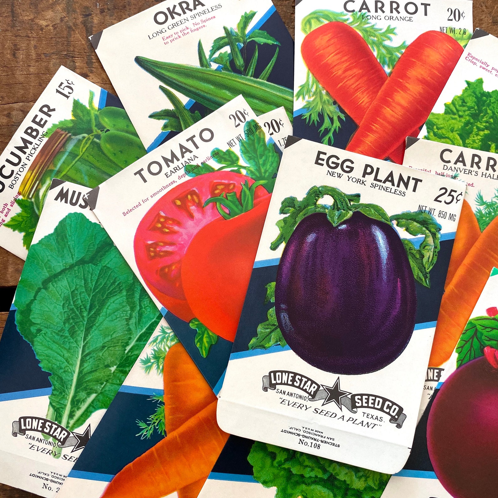 Vintage Vegetable Seed Packets EMPTY Set of 13 Vintage - Etsy