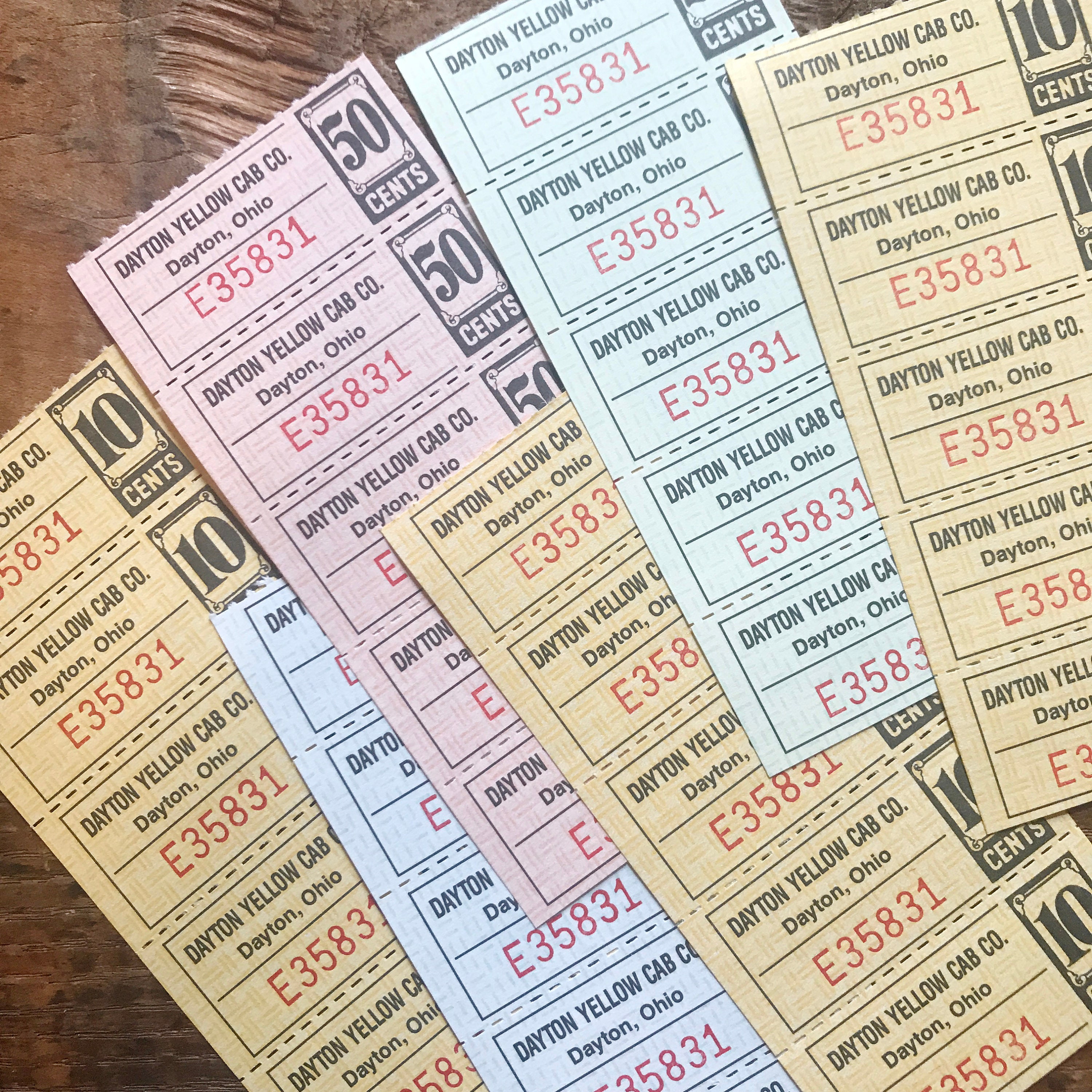 Vintage Yellow Cab Coupon Tickets 6 Sheets 30 Tickets | Etsy