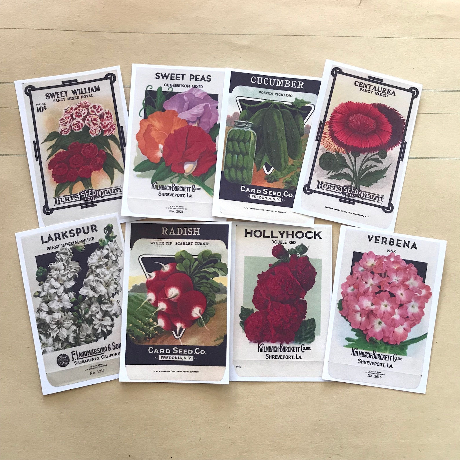 Seed Packet Stickers Set of 24 Handmade Stickers Vintage | Etsy