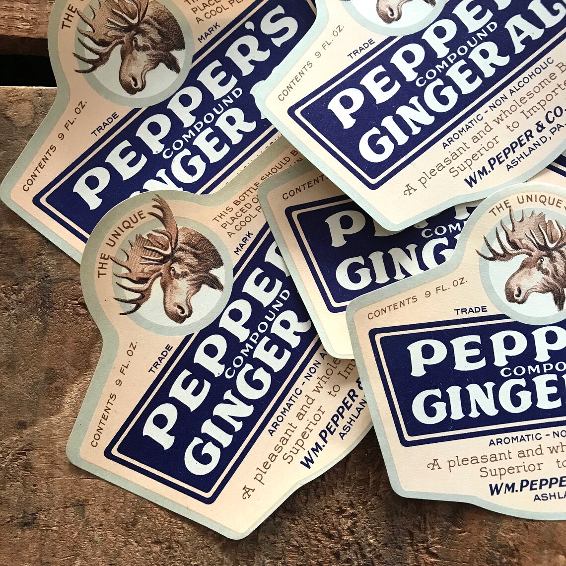 Vintage Soda Labels Set of 5 Vintage Labels NOS Labels | Etsy