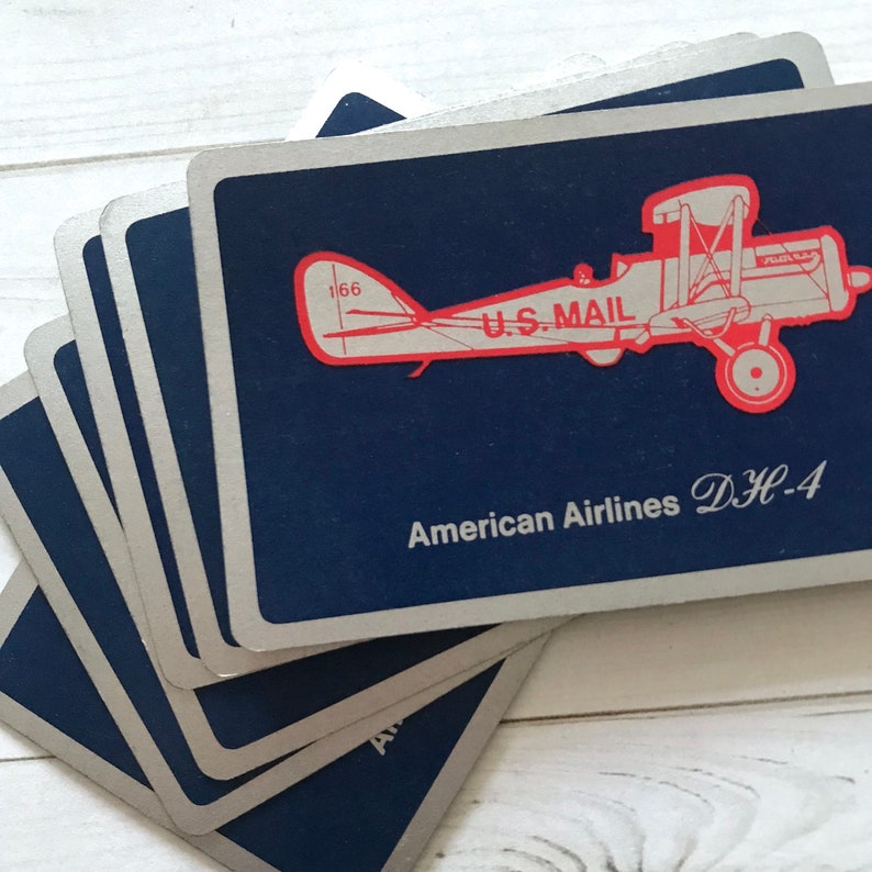 Vintage Playing Cards Set of 6 American Airlines Cards US | Etsy